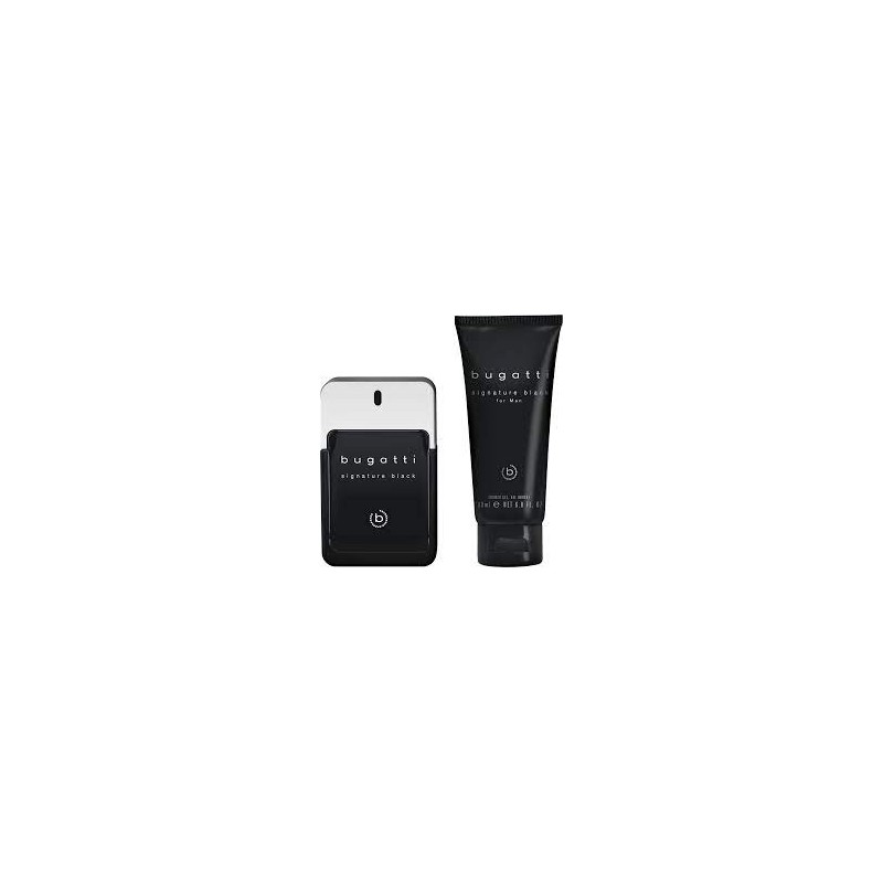 Bugatti Signature Black zestaw edt 100 ml + żel pod przysznic 200 ml