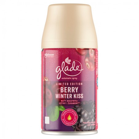 GLADE Berry Winter Kiss, automatyczny odświeżacz powietrza, wkład, 269 ml