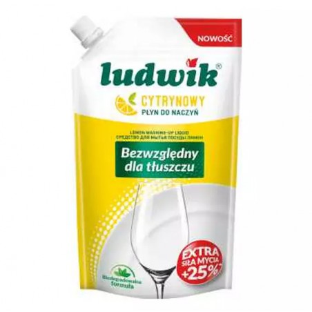 LUDWIK PŁYN DO NACZYŃ 450G CYTRYNA SASZETKA