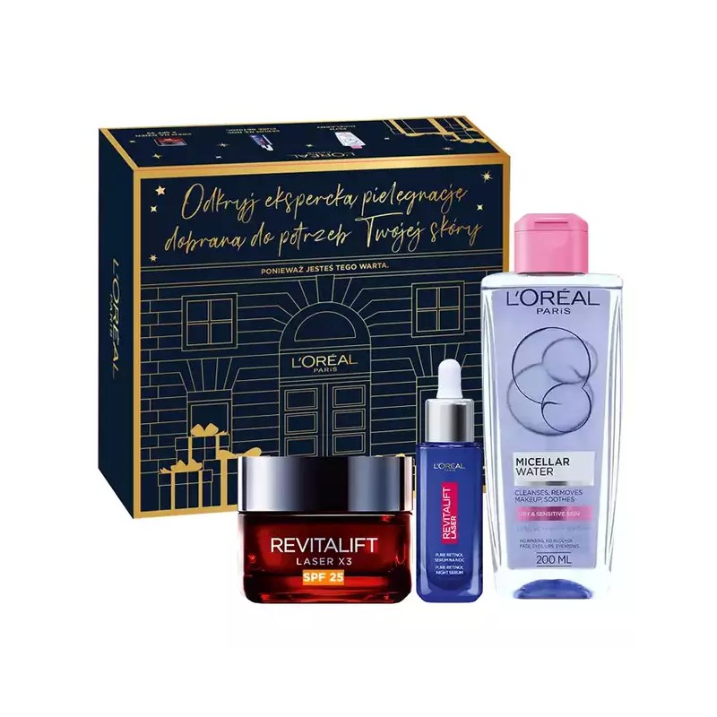 Loreal Zestaw prezentowy Revitalift Laser (krem na dzień 50ml+serum ... Loreal Zestaw prezentowy Revitalift Laser (krem na dzień 50ml+serum ...
