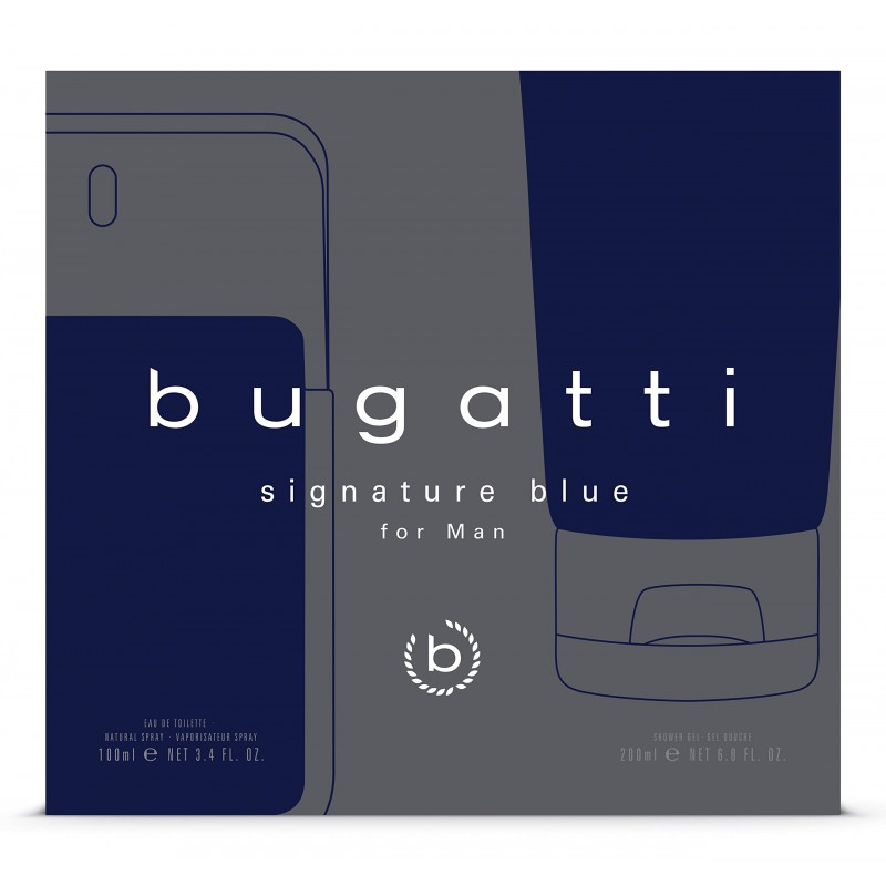 Bugatti Signature Blue zestaw edt 100 ml + żel pod przysznic 200 ml